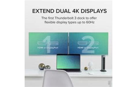 Plugable Thunderbolt And Usb C Dual Display Dock With W Host Charging