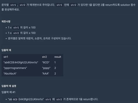 Coding Test 프로그래머스 JAVA 문자열안에 문자열 문자열