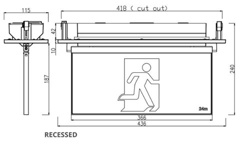 Slimline LED Exit Sign For Commercial Use From FAMCO