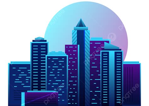 Smart City Technology Vector Art Png Technology City Building Color