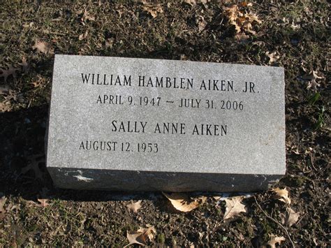 William Hamblen Aiken Jr 1947 2006 Find A Grave Memorial