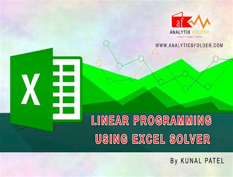Linear Programming Using Excel Solver