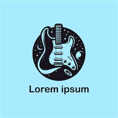 기타 로고 디자인 프리미엄 벡터