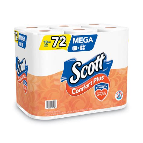 Scott® Comfortplus Toilet Paper Mega Roll Septic Safe 1 Ply White