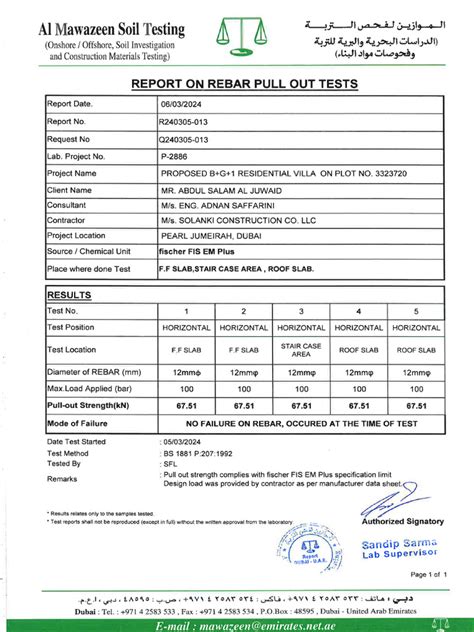 Pullout Test Report 720 Pdf