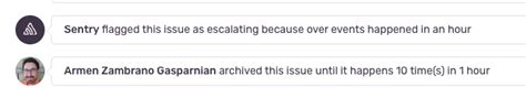 activity log incorrect when escalating by user defined value · issue 51963 · getsentry sentry