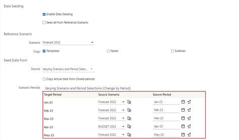 Seeding Options In Scenario Setup