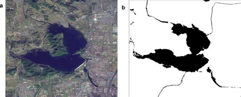The Huairou Reservoir Remotely Sensed Image And Its Binary Counterpart