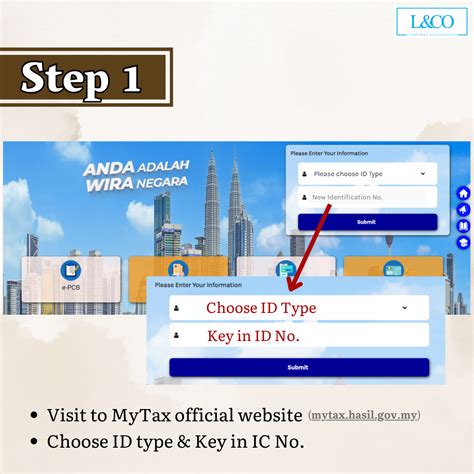 Steps To Register Mytax E Filing Account L And Co