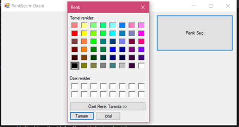 C Sharp Colordialog Mustafa BÜkÜlmez
