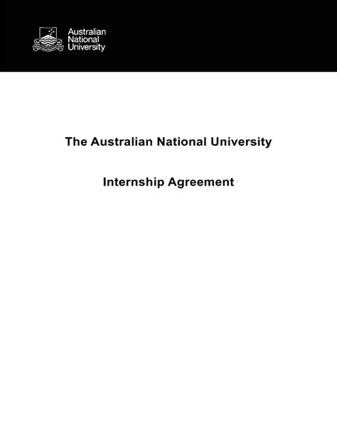 Fillable Online Cs Anu Edu Cecs Internship Agreement Finaldocx Fax Email Print Pdffiller