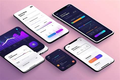 Premium Photo Mobile Ui Ux Concept Illustration Premium Photo Mobile Ui Ux Concept Illustration