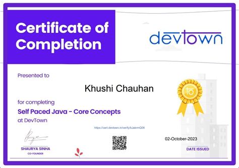 Khushi Chauhan On Linkedin Certificateofcompletion Java