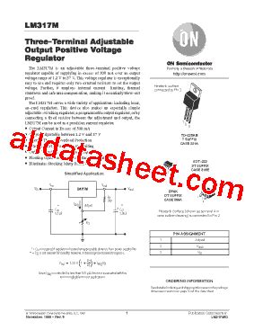 LM317M Datasheet(PDF) - ON Semiconductor