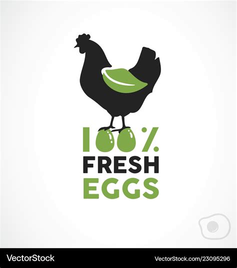 Farm Fresh Eggs Royalty Free Vector Image Vectorstock