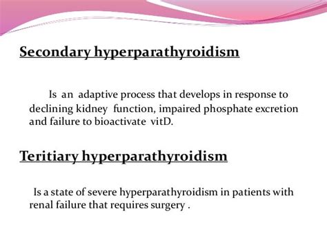 Secondary Hyperparathyroidism