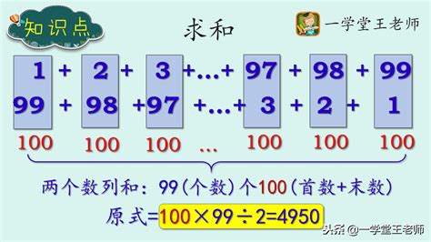 从1加到99等于多少简便方法（1~99连续自然数相加如何算？） 说明书网