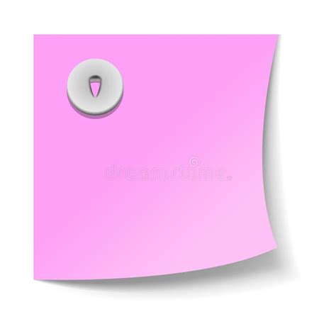 Note Paper With Push Pin Icon Realistic Style Stock Illustration Illustration Of Document