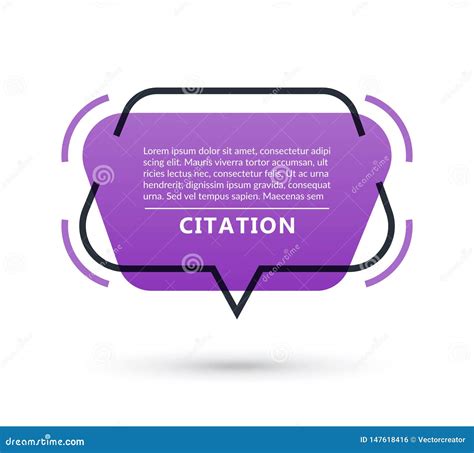 Quote Speech Bubble Isolated On White Background Stock Vector Illustration Of Feedback Circle
