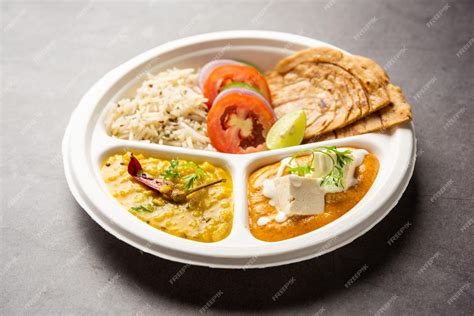 North Indian Mini Meal Parcel Platter Or Combo Thali With Paneer Butter