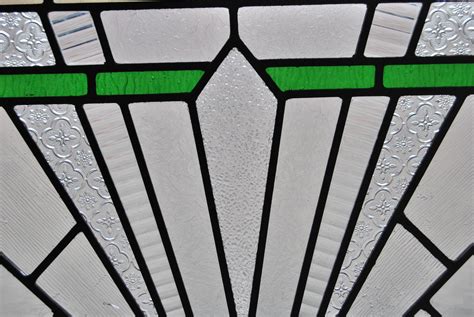 20th Century English Art Deco Style Stained Glass Window At 1stdibs