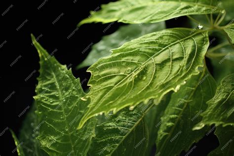 Premium Ai Image Closeup Of Artificial Leaf Mimicking Photosynthesis Created With Generative Ai