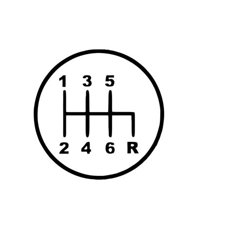 6 Speed Manuel Stick Shift Gear Pattern Vinyl Decal Sticker Laptop Window Car Truck Choose Color