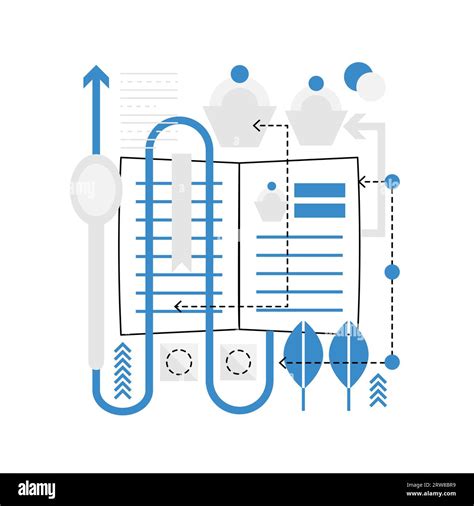 Kitchen Recipe Book Food Preparing Instructies Chef Cookbook Vector Illustration Stock Vector
