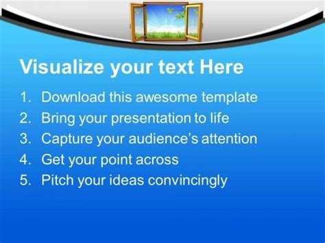 Open The Window Of Nature PowerPoint Templates Ppt Backgrounds For Slides