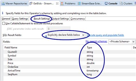 how to use proprietary jdbc data types with spotfire® streaming jdbc