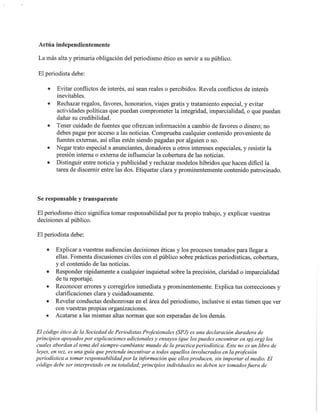 SPJ Code Of Ethics Translation By Carlos Restrepo PDF