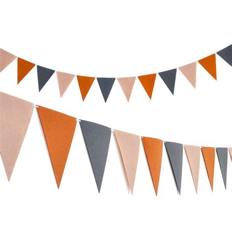 Qoo10 Felt Triangle Party Garland Brown Pattern Happy Birthday