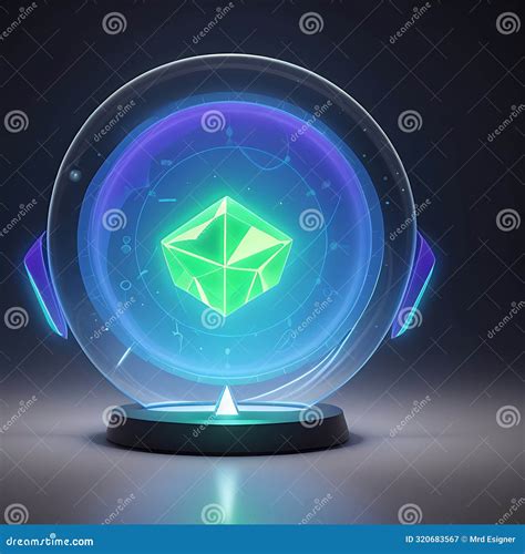 Futuristic Holographic Interface With Radiant Elements Stock Image