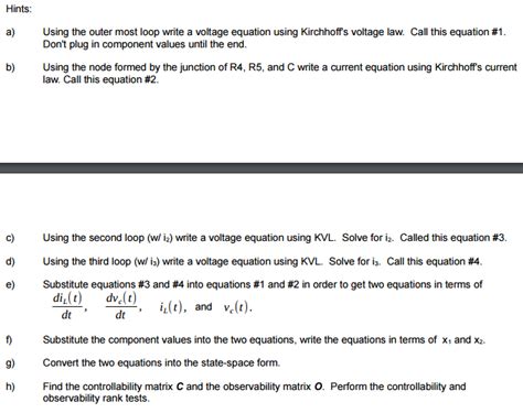 Solved Controllability And Observability L M R Chegg