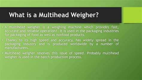 Microcontroller Based Multihead Weigher Ppt