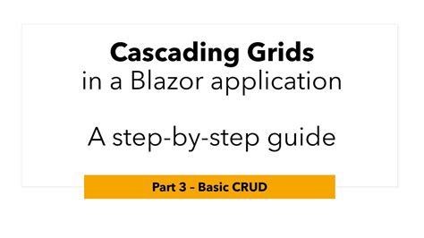 cascading grids in a blazor application part 3 basic crud service and interface youtube