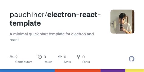 Github Pauchinerelectron React Template A Minimal Quick Start Template For Electron And React