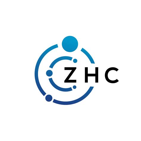 Zhc Letter Technology Logo Design On White Background Zhc Creative Initials Letter It Logo