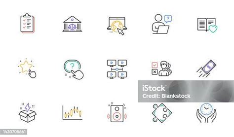 온라인 질문 웹 사이트를위한 인터넷 및 법원 건물 라인 아이콘 인쇄 디자인을 위해 벡터 계급에 대한 스톡 벡터 아트 및 기타 이미지 Istock