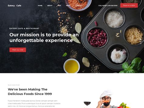 Plantillas Htmlcss Para Descargar Gratuita Eatery Plantillas Html