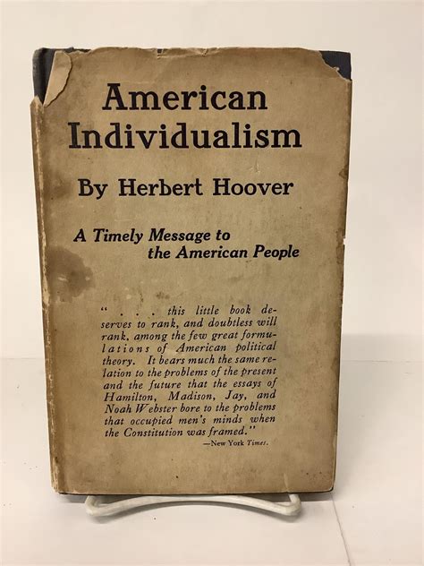 American Individualism A Timely Message To The American People