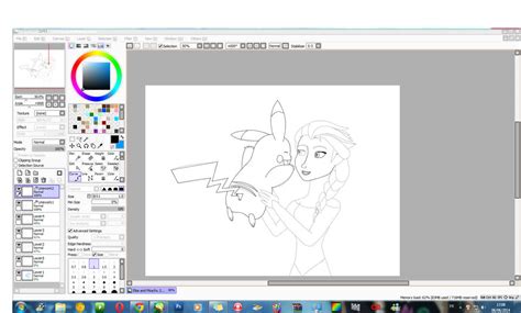 Wip Elsa And Pikachu By Lordblacktiger666 On Deviantart