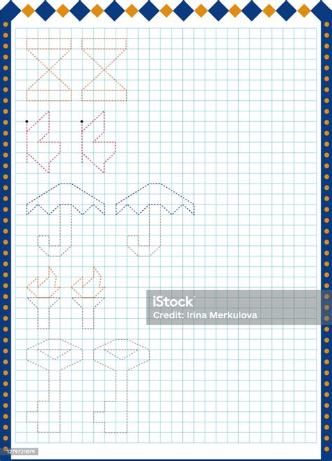 필기 연습 시트 교육 용 어린이 게임 어린이를위한 인쇄 시트 샘플에서 패턴을 그리기 및 색칠합니다 0명에 대한 스톡 벡터 아트 및 기타 이미지 Istock