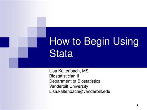 Ppt How To Begin Using Stata Powerpoint Presentation Free Download Id212552