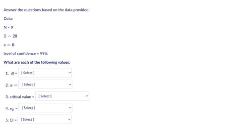 Solved Answer The Questions Based On The Data Provided Chegg