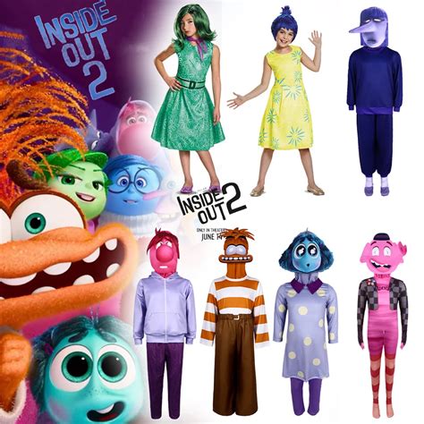Inside Out 2 Cosplay Anime Cartoon Character Joy Anxiety Costume For