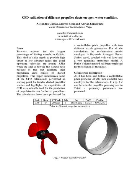 cfd ducted propeller validation caldas pdf propeller