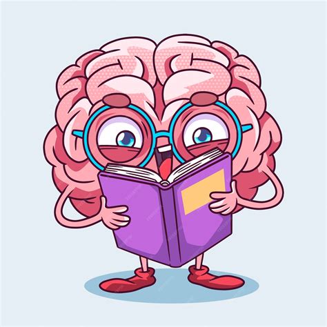 Free Vector Hand Drawn Brain Cartoon Illustration