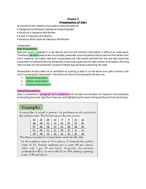 chapter 3 statistics chapter 3 chapter 3 𝑃𝑟𝑒𝑠𝑒𝑛𝑡𝑎𝑡𝑖𝑜𝑛 𝑜𝑓 𝐷𝑎𝑡a at