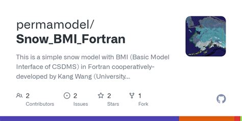 Github Permamodel Snow Bmi Fortran This Is A Simple Snow Model With